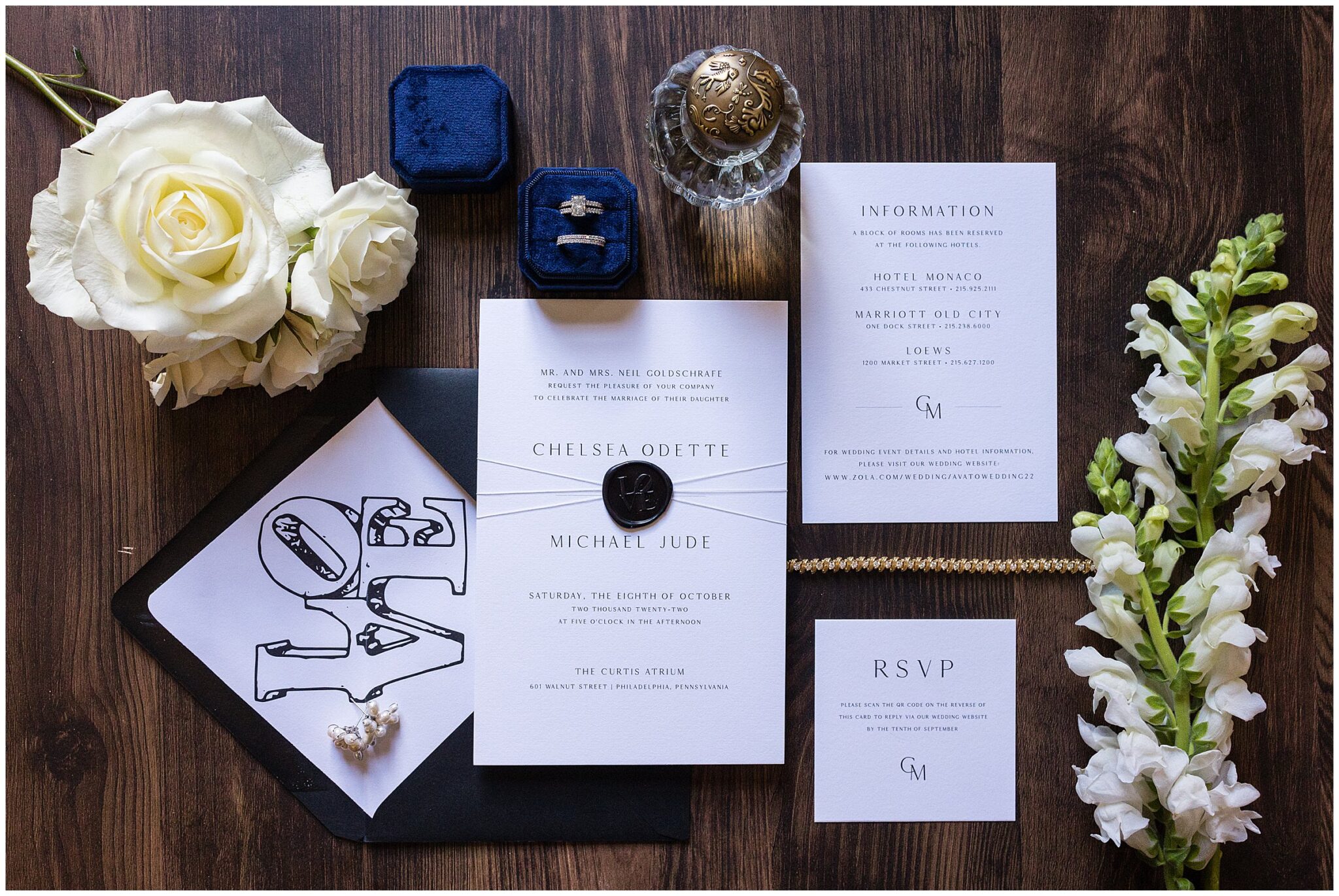 Curtis Center Atrium Wedding | Chelsea Goldscrafe & Michael